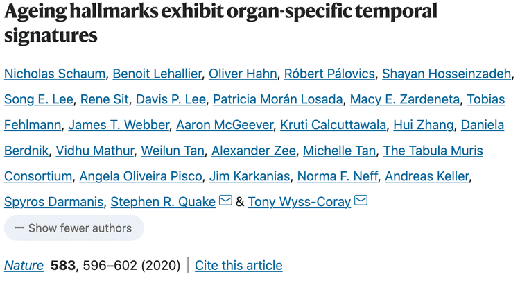 Bulk Dataset - Tabula Muris Senis